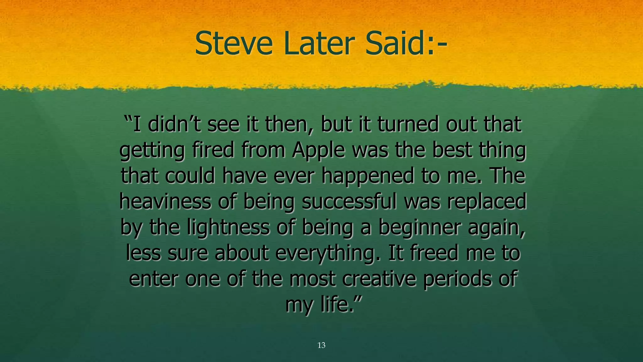 The life of steve jobs power point presentation | PPTX