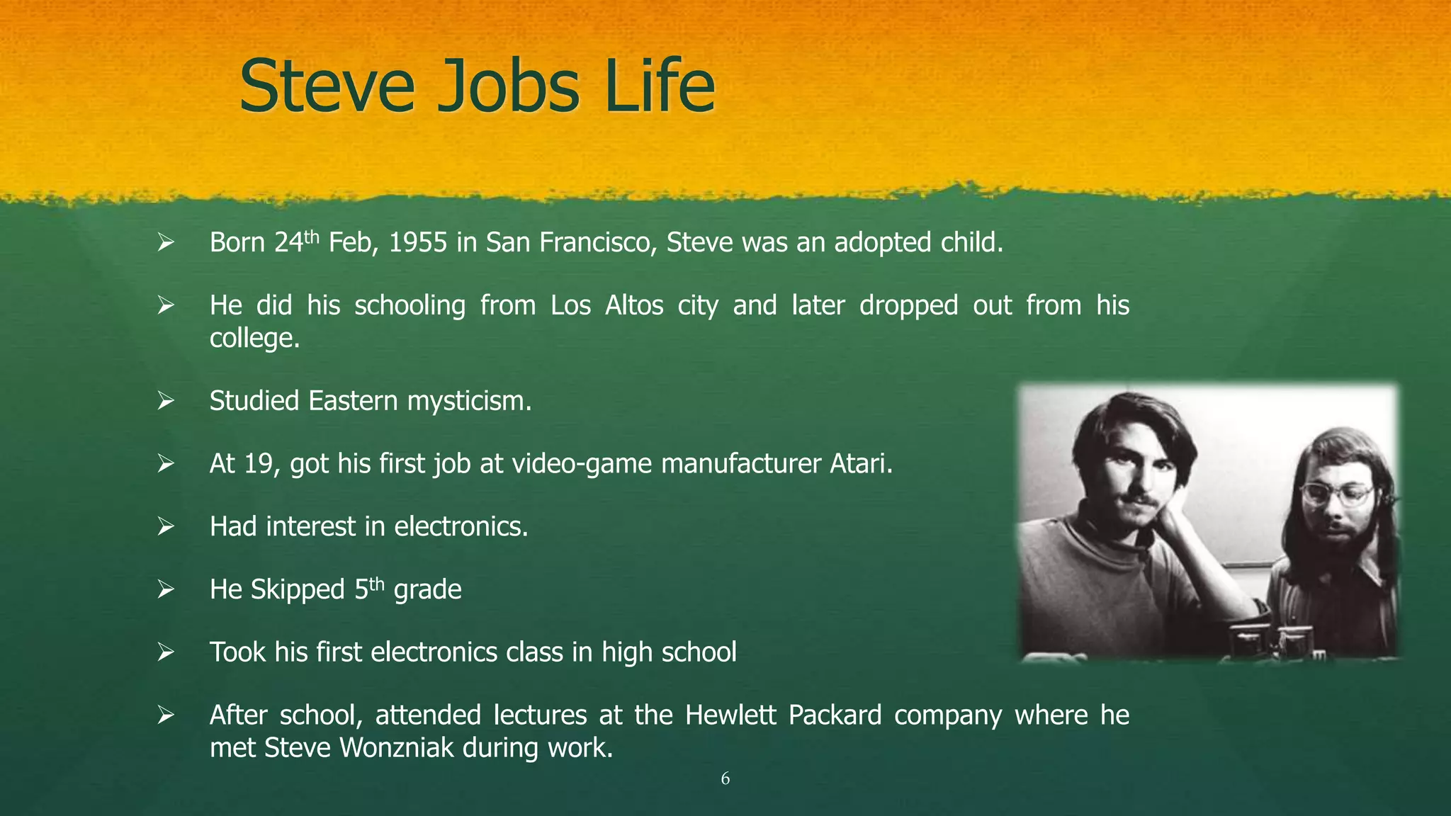 The life of steve jobs power point presentation | PPTX