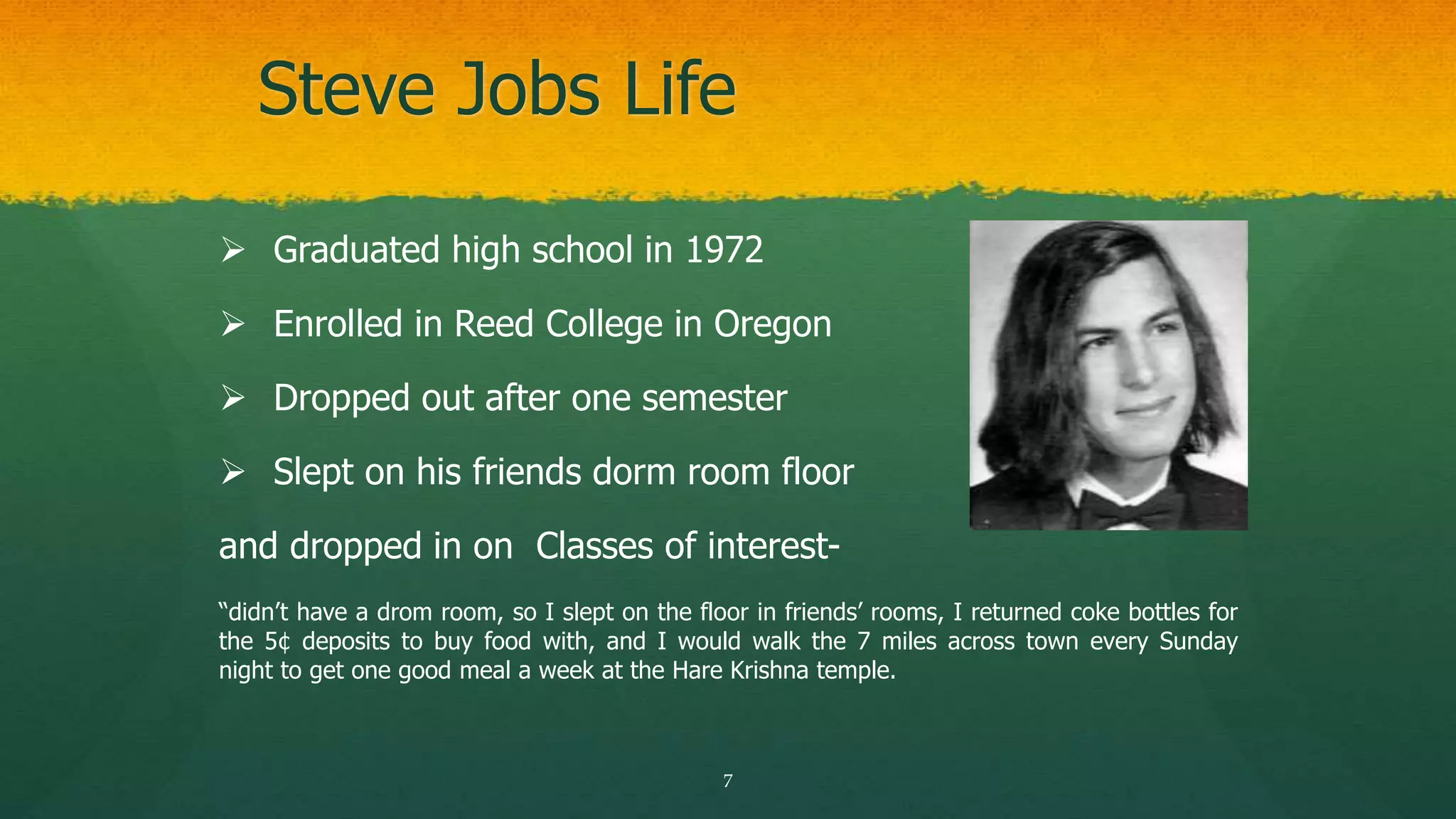 The life of steve jobs power point presentation | PPTX