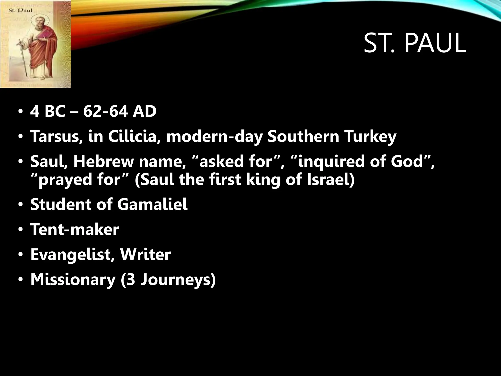 The Life of St Paul ,saint paul university of philippines | PPT