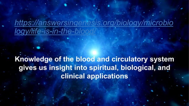 The life of the flesh is in the blood | PPT