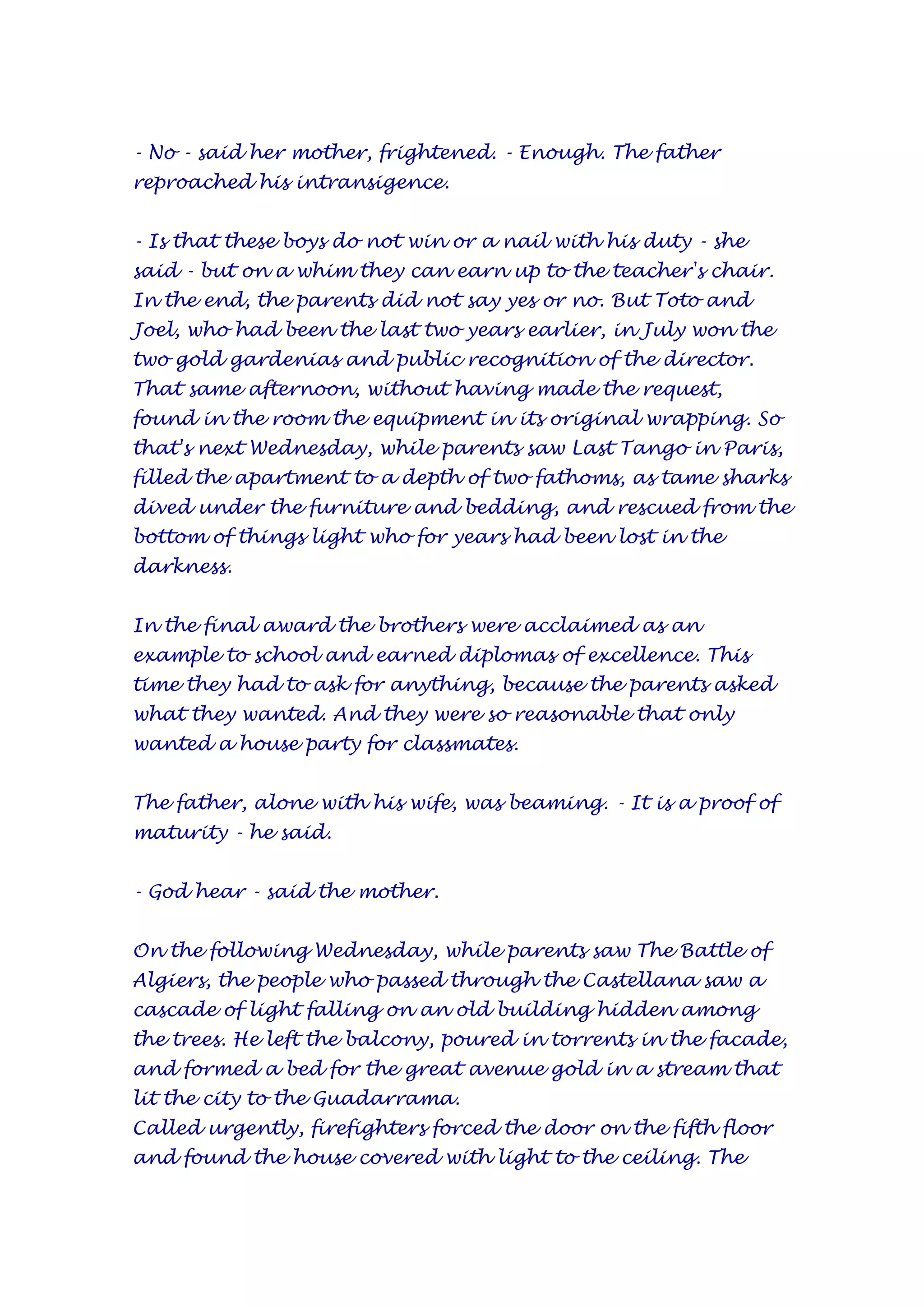 The Light Is Like Water Gabriel Garcia Marquez | DOCX