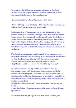 The Light Is Like Water Gabriel Garcia Marquez | DOCX