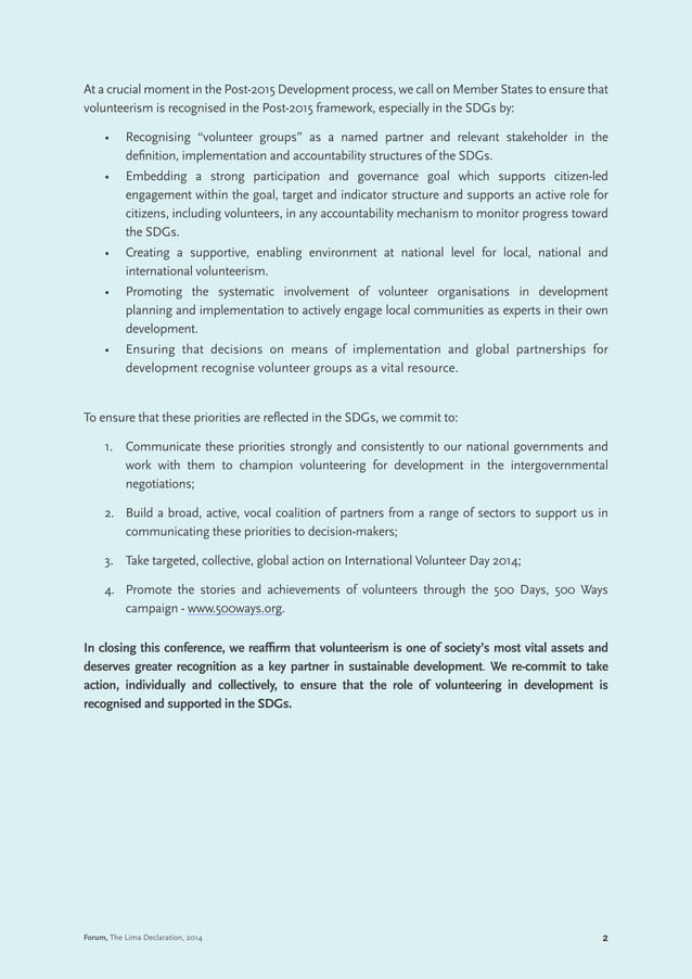 The lima declaration | PDF