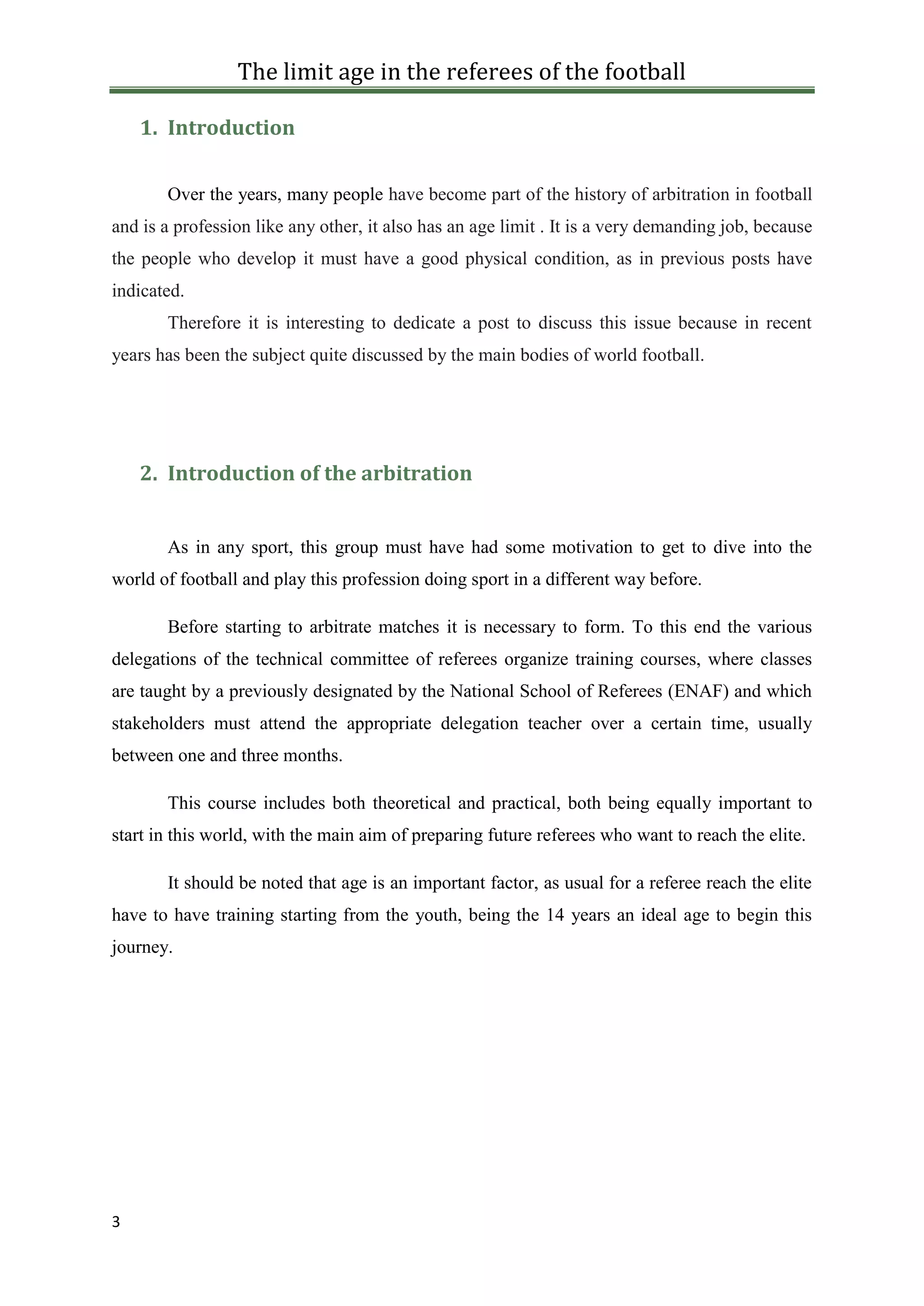 The limit age in the referees of the football | PDF