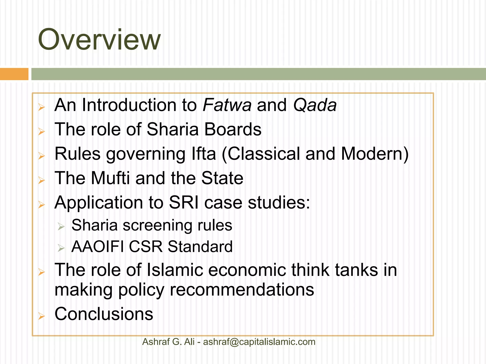 The limitations of the institution of fatwa and the need for islamic ...