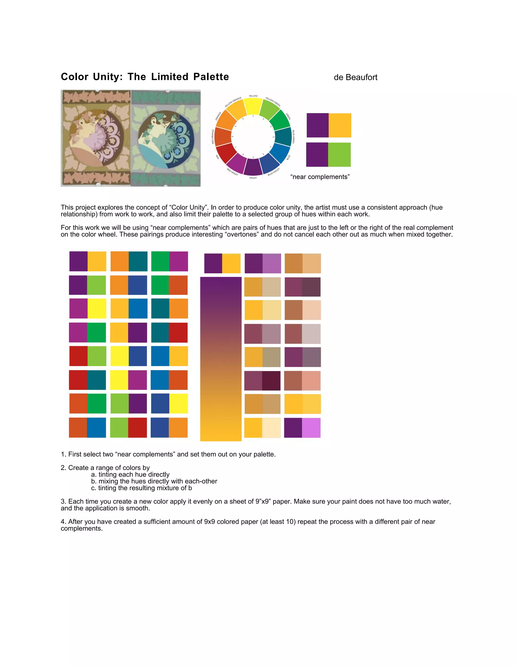 Color Unity: The Limited Palette | DOC