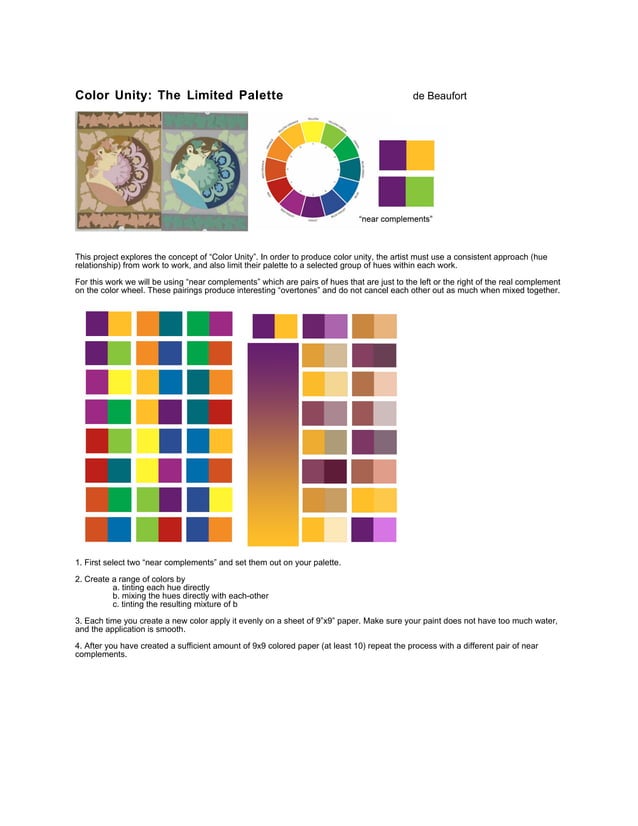 Color Unity: The Limited Palette | DOC