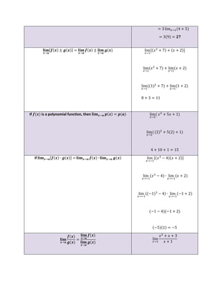 The limits of a function module01 | PDF