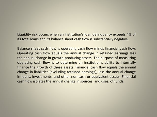 IDCFP’s CAMEL Ranks Explained - The “L” in CAMEL: Liquidity | PPT