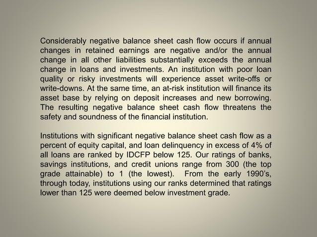 IDCFP’s CAMEL Ranks Explained - The “L” in CAMEL: Liquidity | PPT