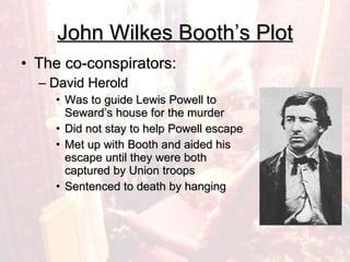 The Lincoln Assassination | PPT | Death, Injury, or Military Conflict ...