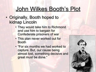 The Lincoln Assassination | PPT | Death, Injury, or Military Conflict ...