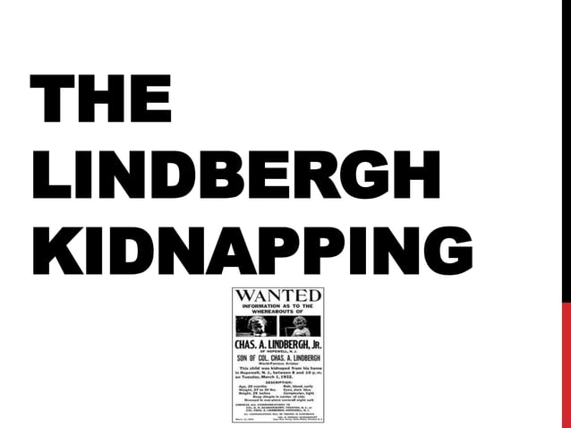 The lindbergh kidnapping | PPT
