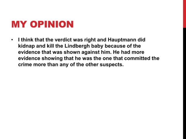 The lindbergh kidnapping | PPT