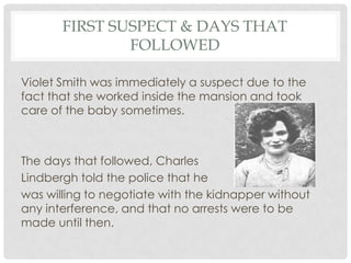 The Lindbergh Kidnapping by Maddy Hager | PPSX
