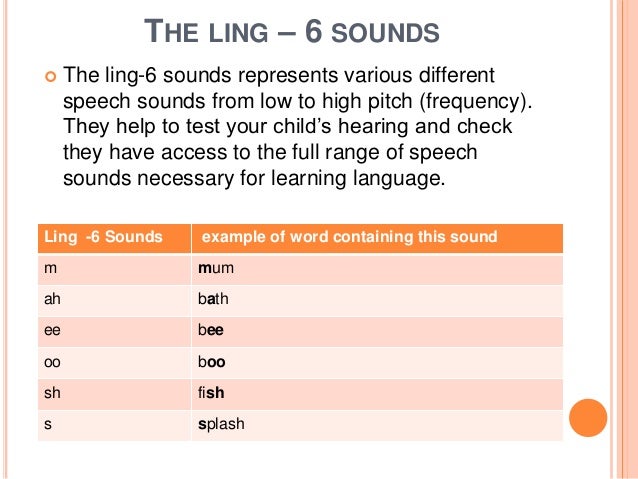 The ling sounds