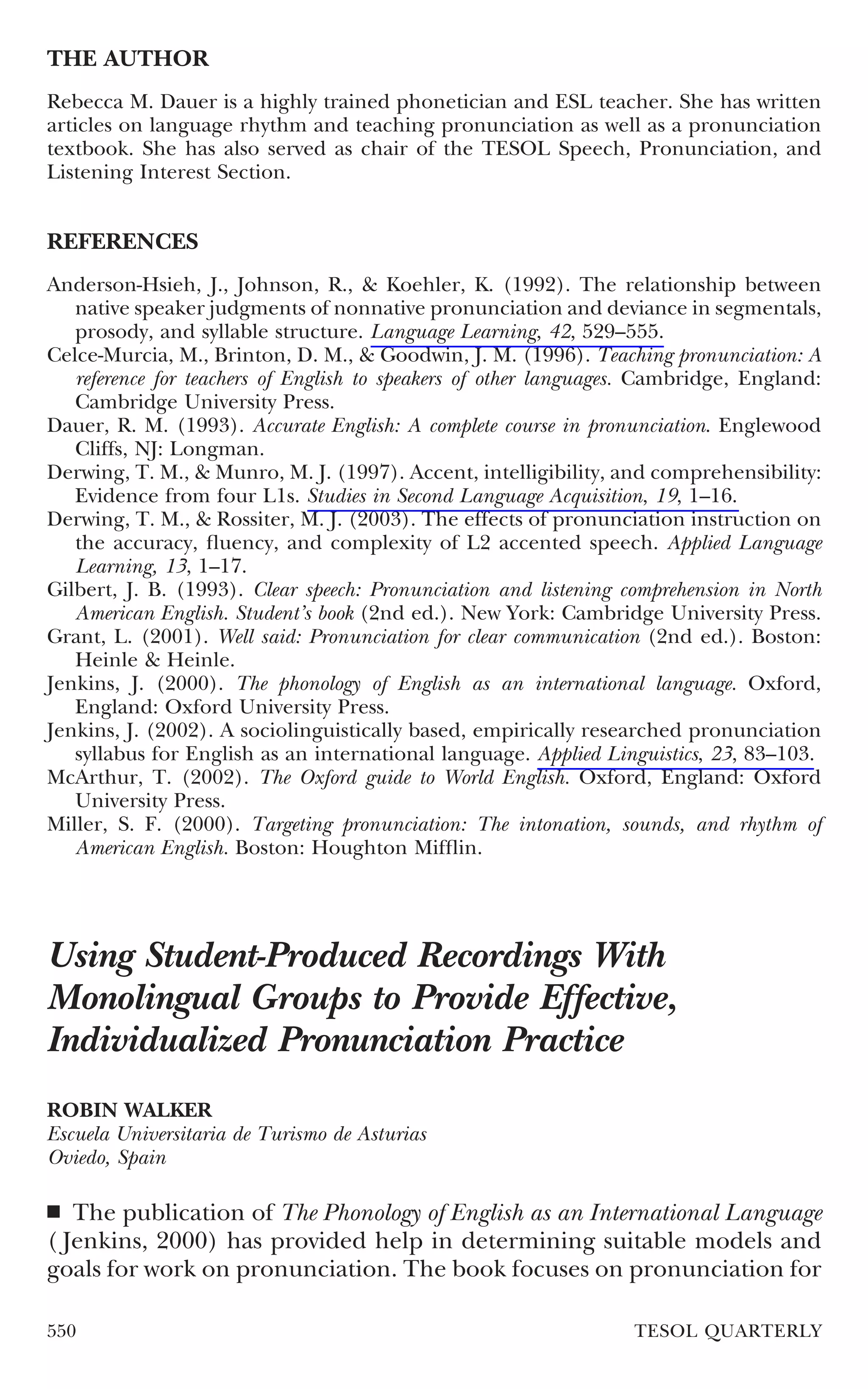 The Lingua Franca Core A New Model For Pronunciation Instruction | PDF