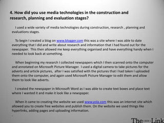 The Link Newspaper Evaluation | PPT