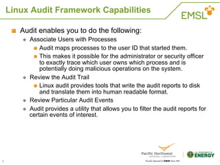 The Linux Audit Framework | PDF