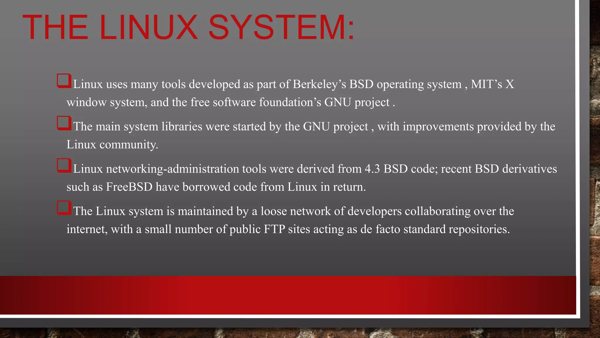 The Linux System Ppt