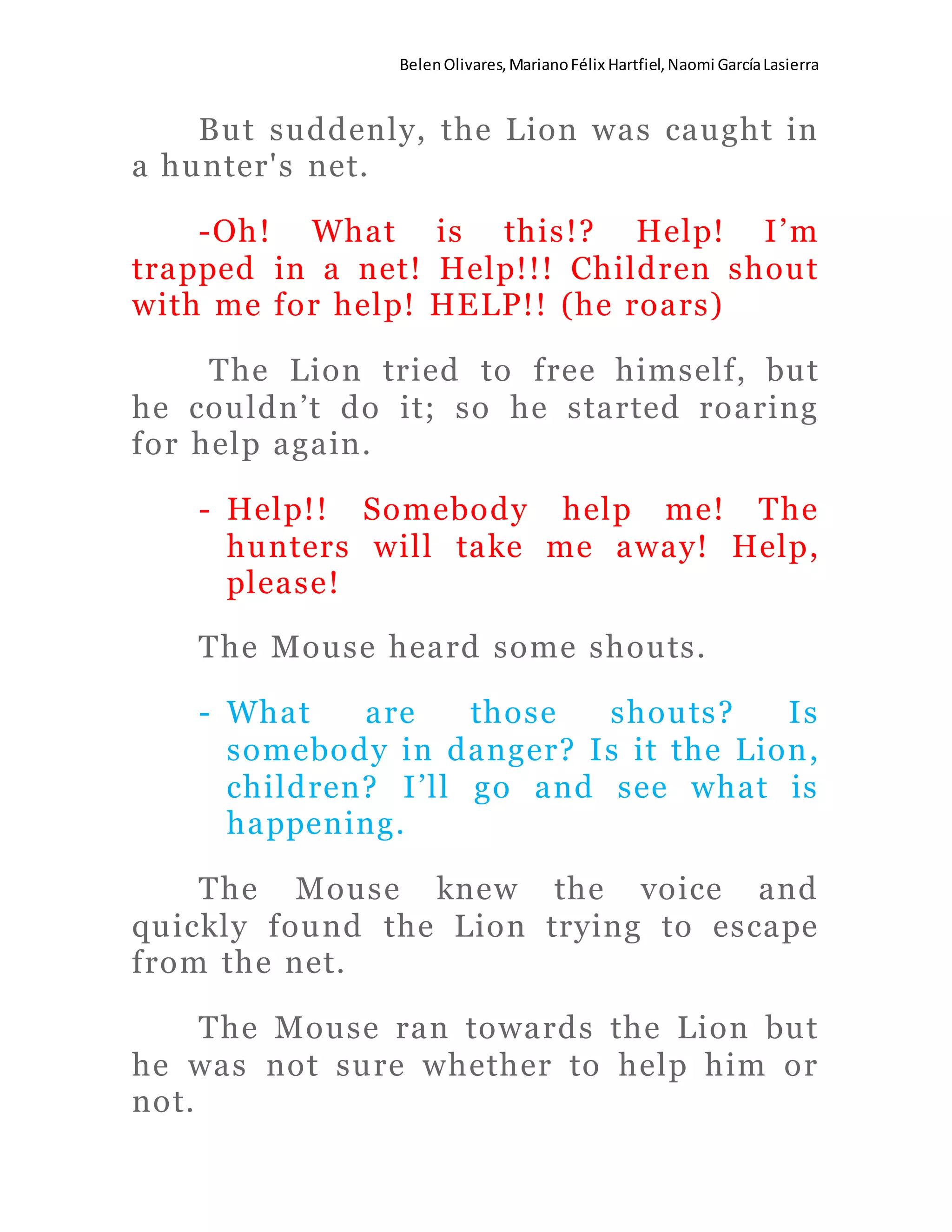The lion and the mouse - Play Script | DOCX