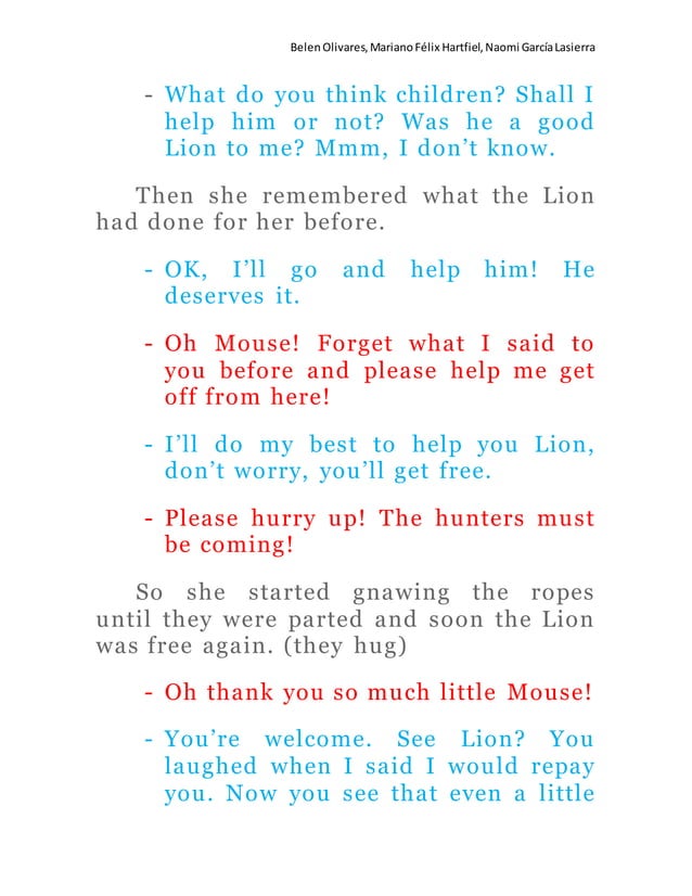The lion and the mouse - Play Script | DOCX