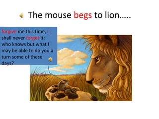 The lion and the mouse voice | PPT