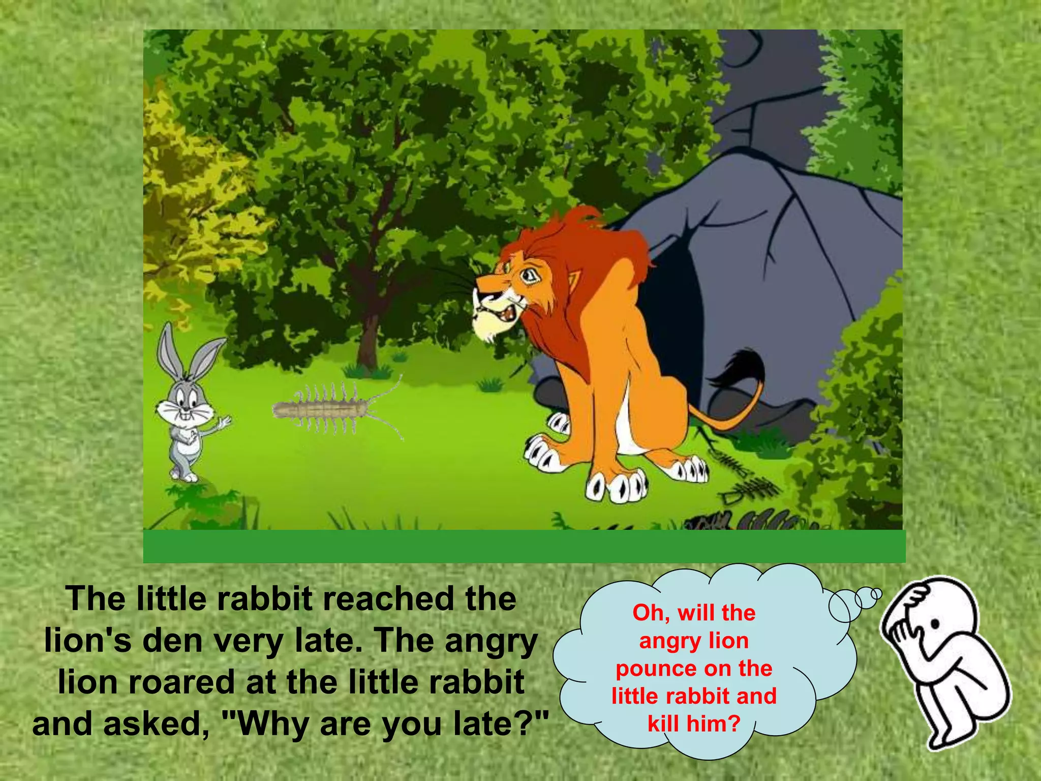 The Lion and the Rabbit - A Story with a Moral | PPT
