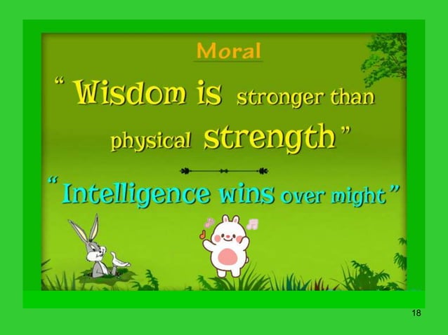 The Lion and the Rabbit - A Story with a Moral | PPT