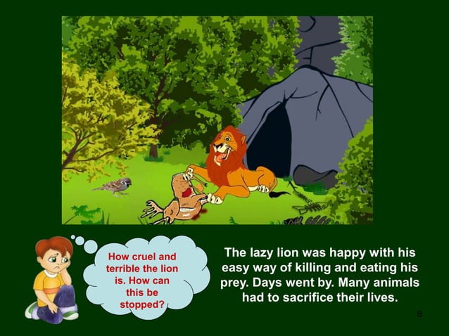 The Lion and the Rabbit - A Story with a Moral | PPT