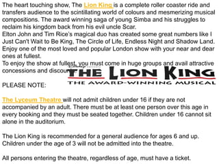 The Lion King Musical | PPTX