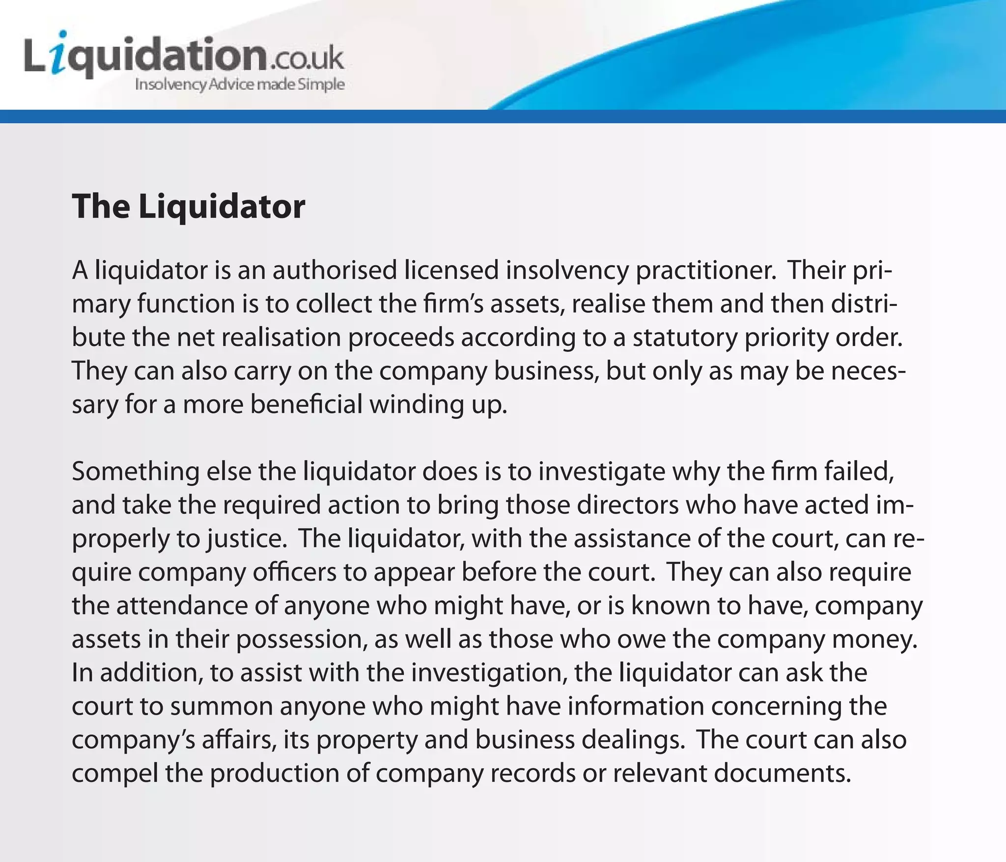 The liquidator | PDF