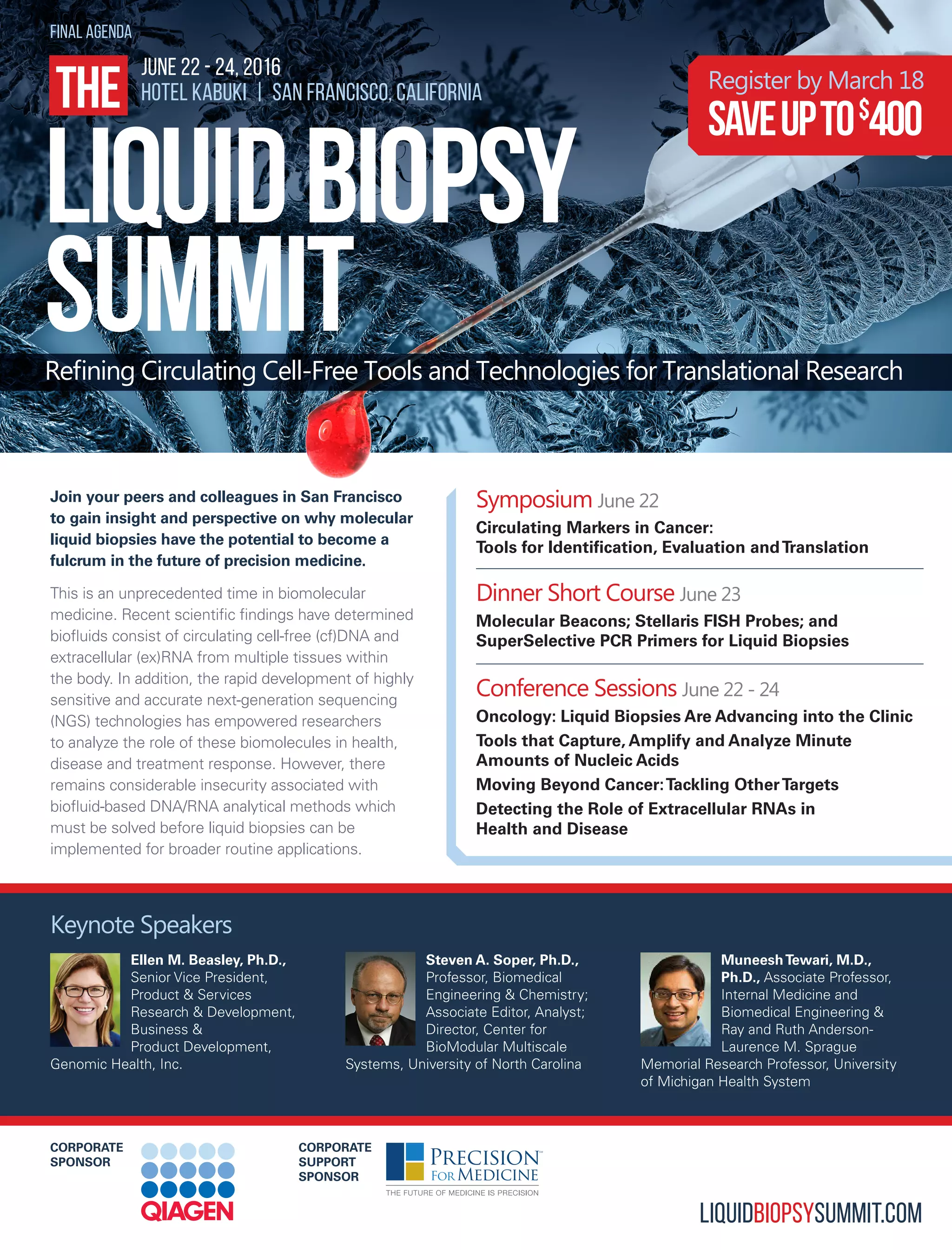 The Liquid Biopsy Summit Brochure 2016 | PDF