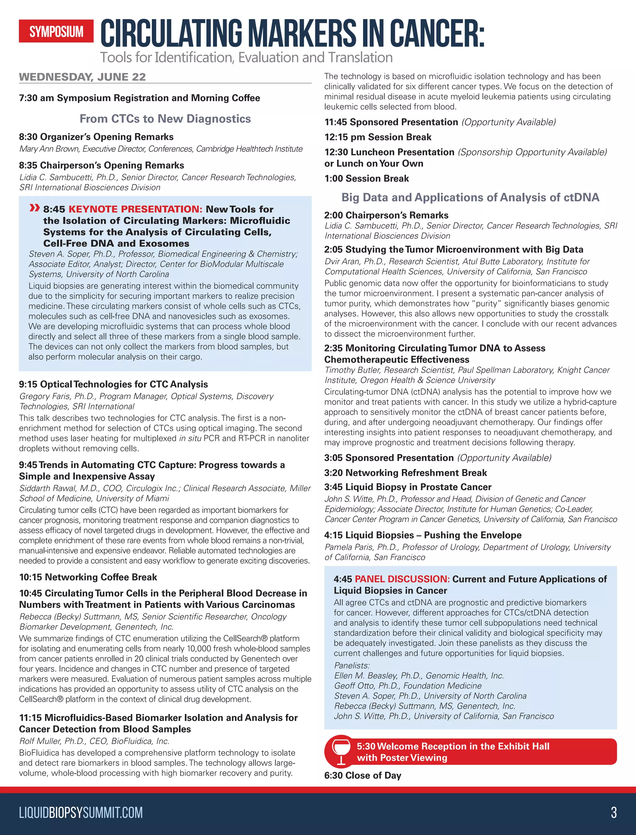 The Liquid Biopsy Summit Brochure 2016 | PDF