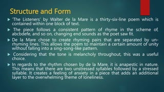 THE LISTENERS by Walter De La Mare.pptx