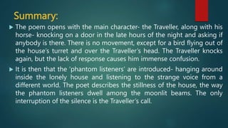 THE LISTENERS by Walter De La Mare.pptx