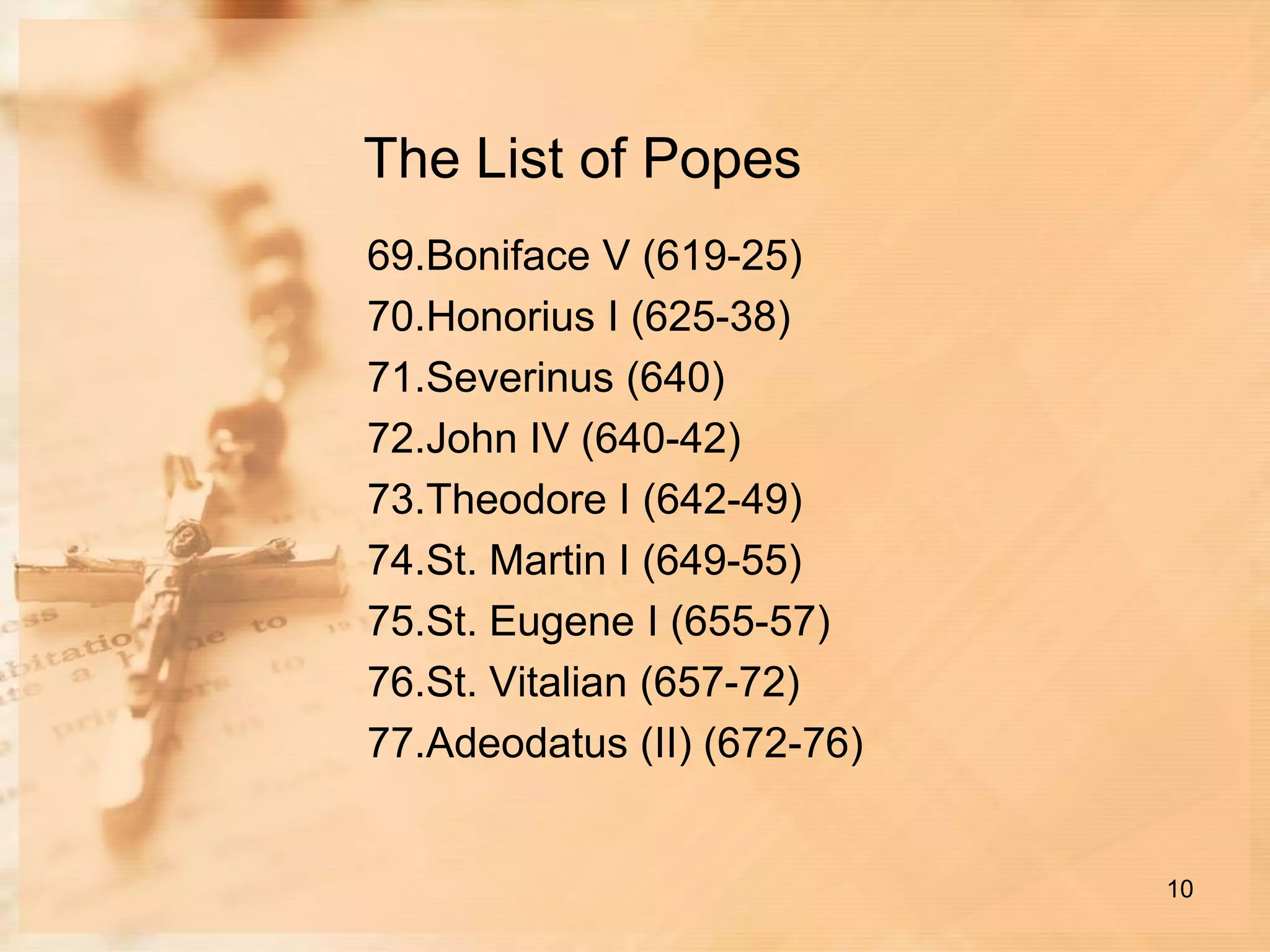 The List of Popes made with ConceptDraw MindMap | PPTX