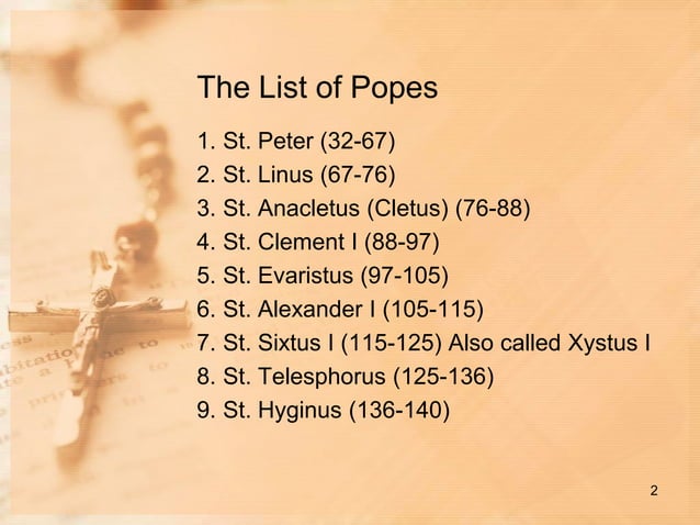 The List of Popes made with ConceptDraw MindMap | PPTX