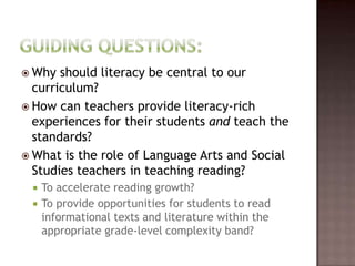 The Literacy-Rich Classroom | PPT