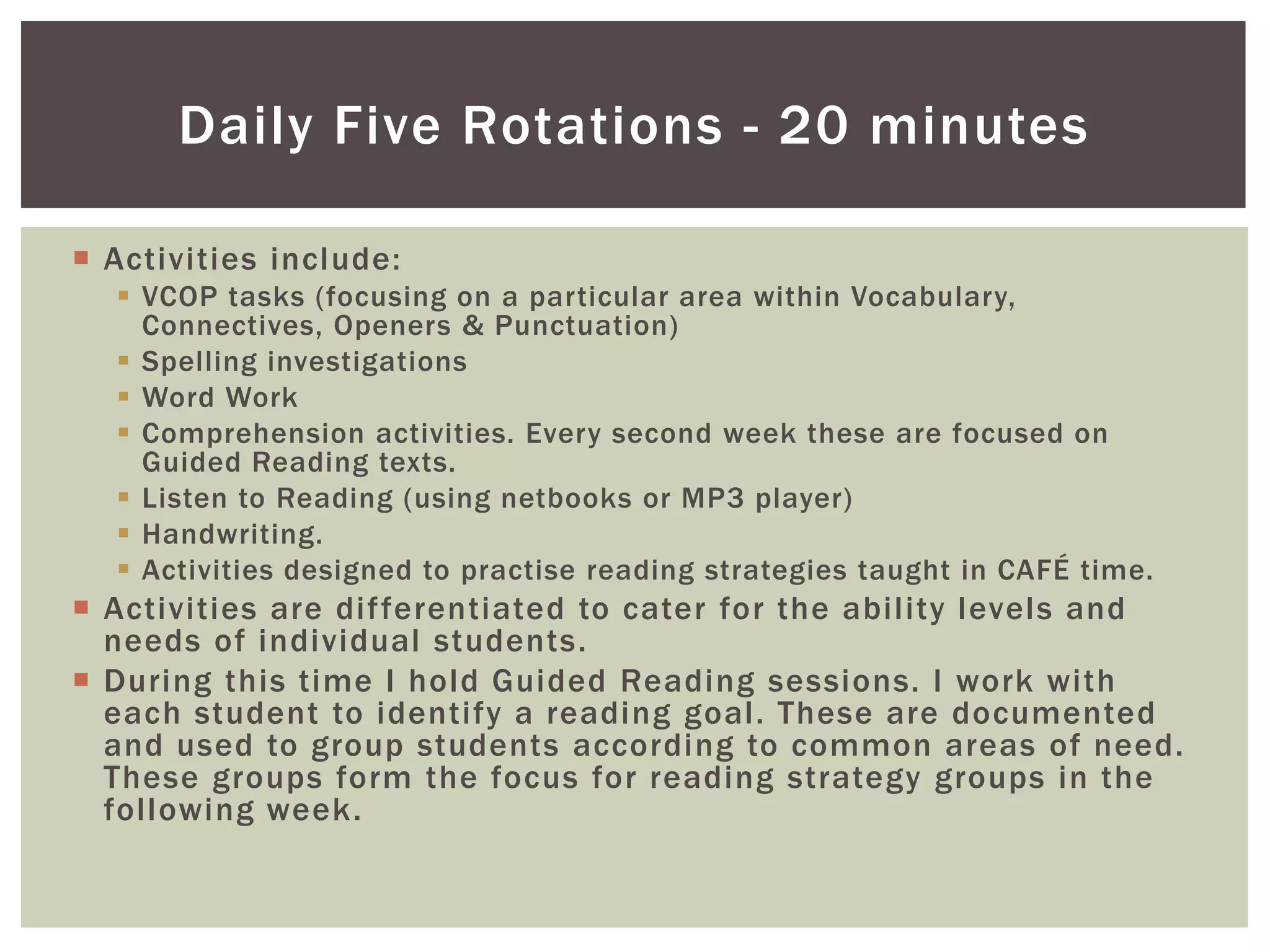 The Literacy Block | PPTX