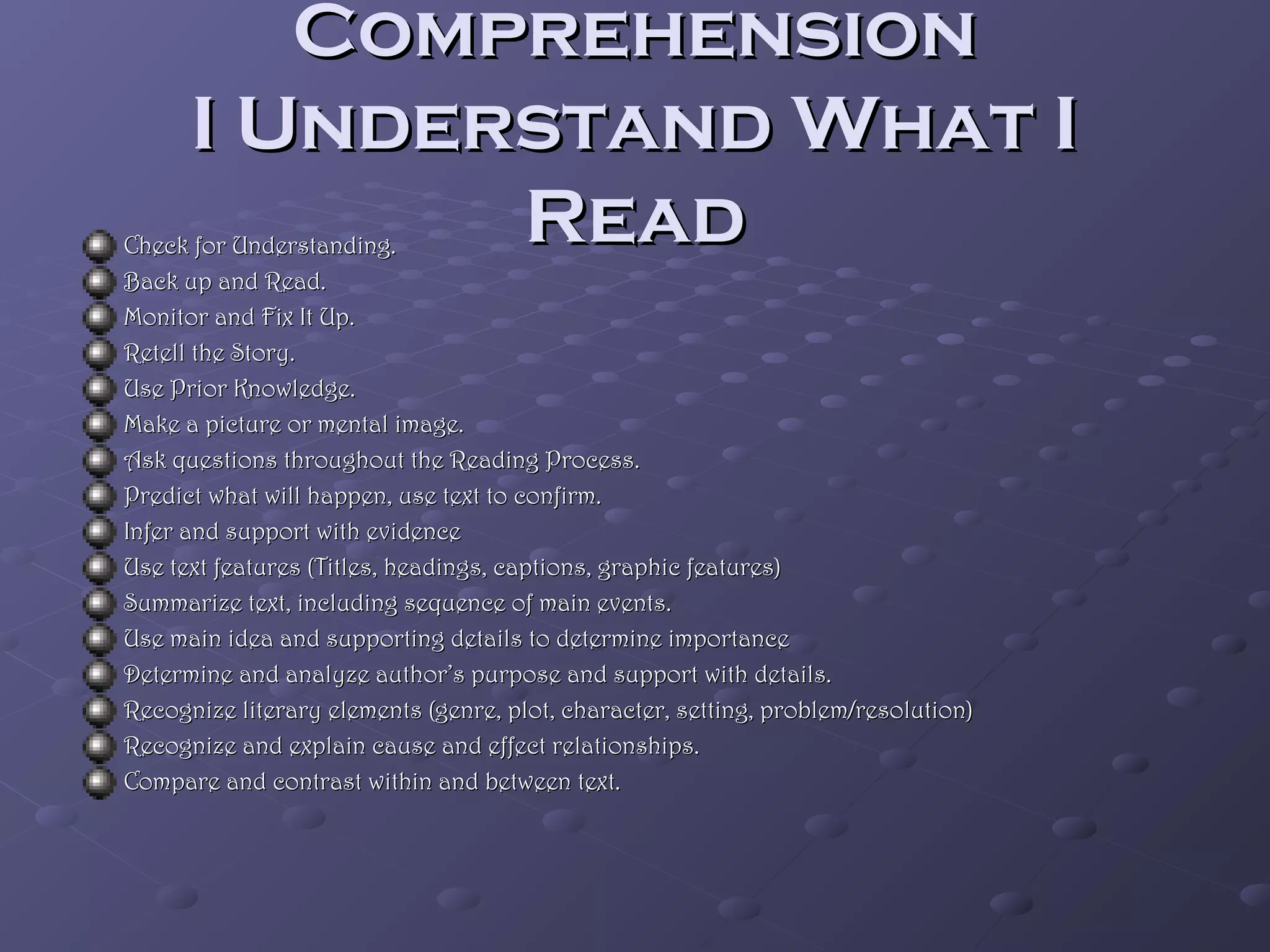 The literacy café menu | PPT