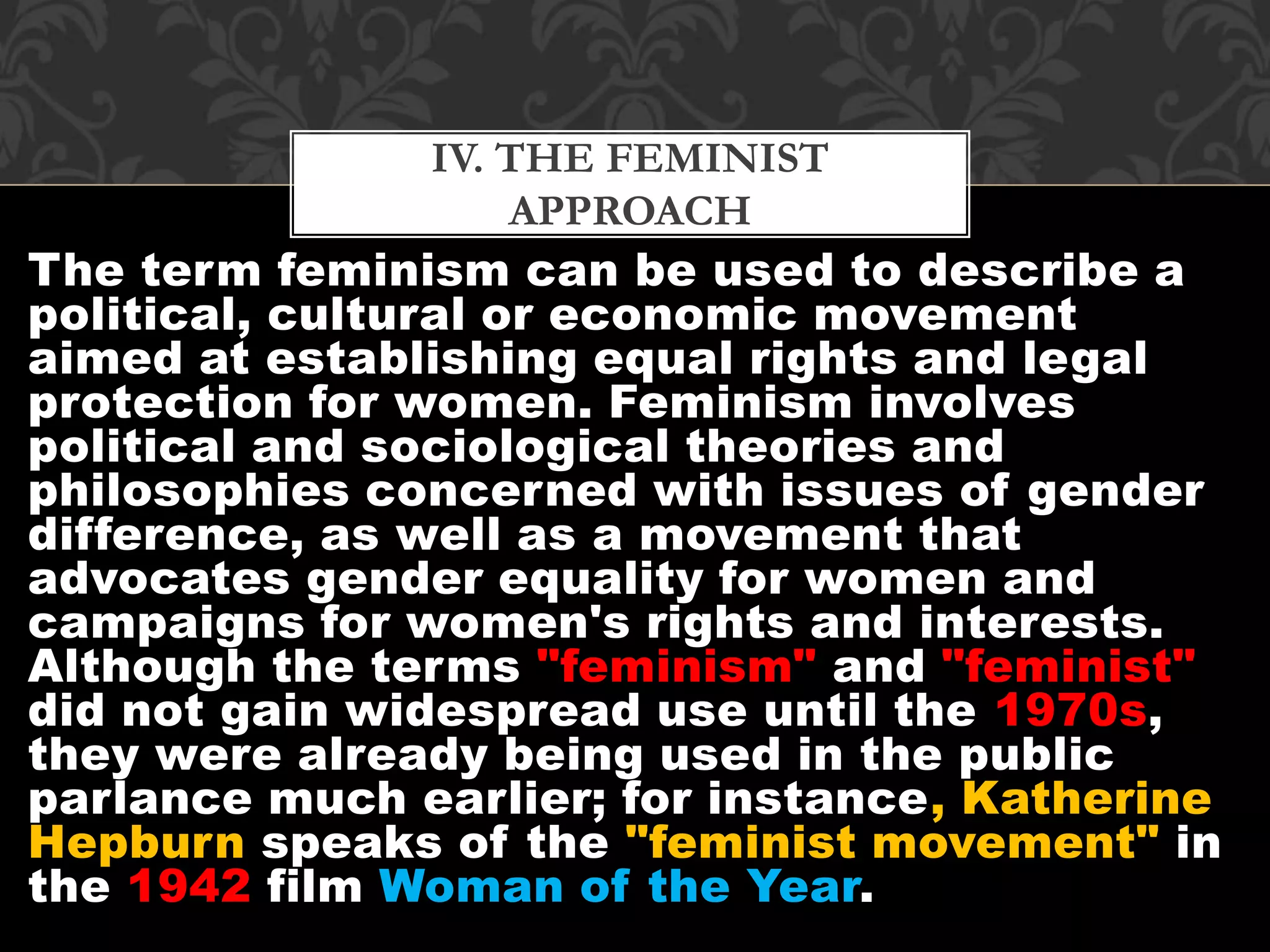The literary criticism-feminism | PPTX