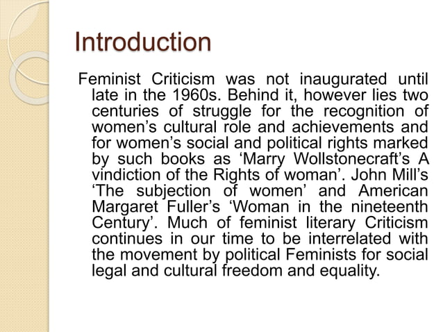 The Feminist Criticism | PPTX