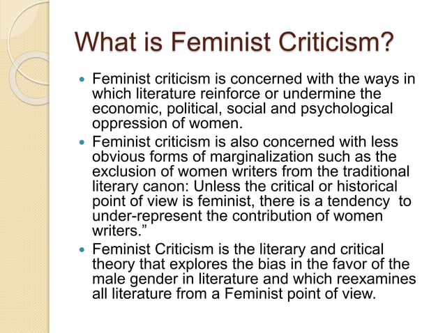 The Feminist Criticism | PPTX