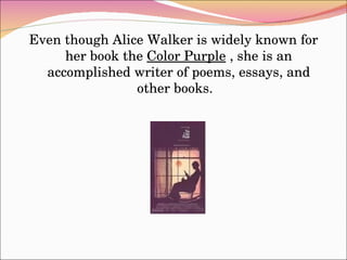 The Literary Works Of Alice Walkerpdf | PPT