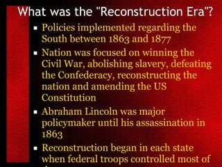 The+Literature+Of+Reconstruction | PPT