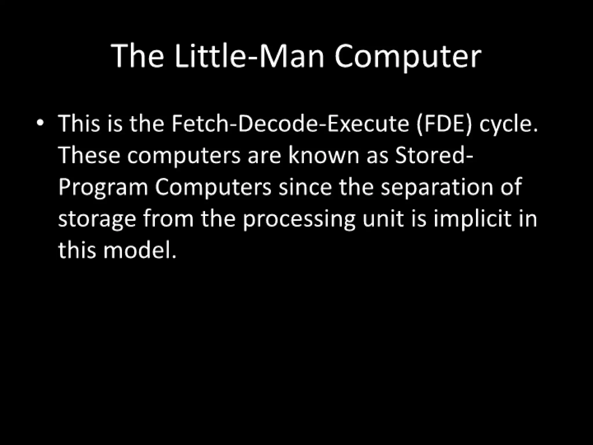 The Little-Man Computer (in detail) | PPTX