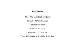 BOOK_HARCOVER LIBRARY The Little Big Penis Book '[Full_Books]'