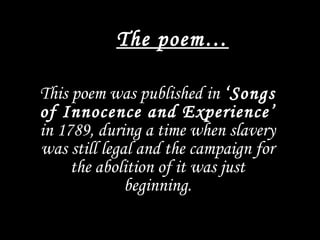 The Little Black Boy | PPT